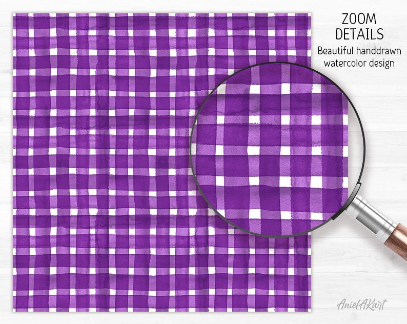 Purple Seamless Pattern Watercolor Polka Dot Digital Paper Pack ...