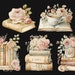 Watercolor Rose Books Clipart Pack Watercolor Book PNG Bundle Bookshelf ...