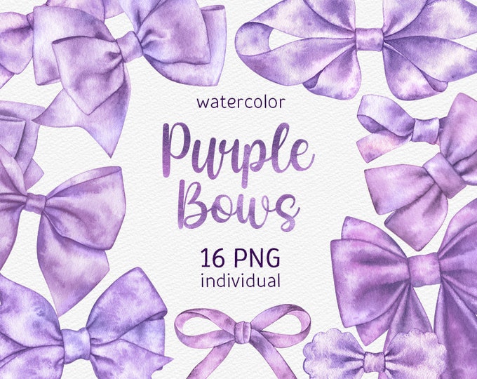 Watercolor Blue Ribbon Bows PNG Clipart Graphics Handpainted Planner ...