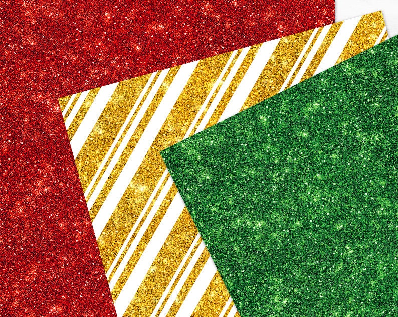 Christmas Glitter Digital Paper Pack Polka Dot Seamless - Etsy