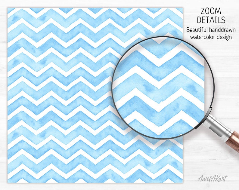 Baby Blue Geometric Pattern Watercolor Seamless Digital Paper - Etsy