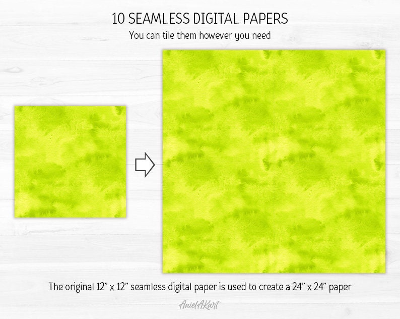 Neon Colors Digital Paper Pack Watercolor Neon Background Vibrant Hues ...