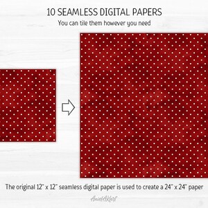 Red Polka Dot Watercolor Background Scarlet Ombre Digital Paper Pack ...