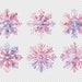 Watercolor Snowflake Clipart Pink Snowflake PNG Watercolor Cozy ...