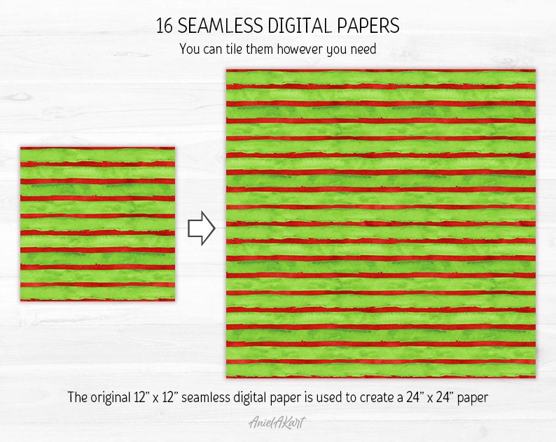 Christmas Digital Paper Pack Watercolor Polka Dot Seamless Pattern ...