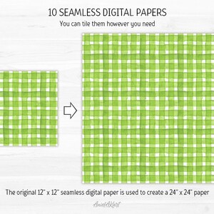 Green Seamless Pattern Watercolor Polka Dot Digital Paper Pack ...