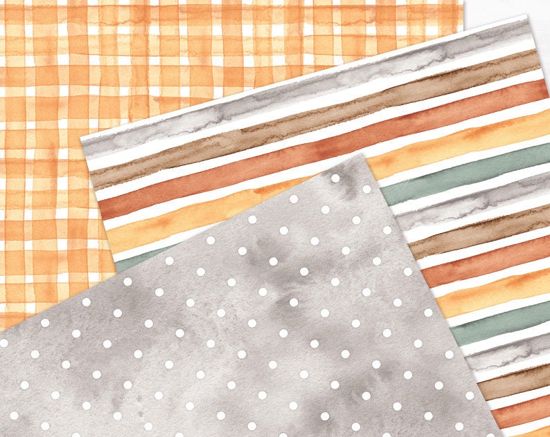 Watercolor Boho Tones Digital Paper Pack Natural Boho Seamless Pattern ...