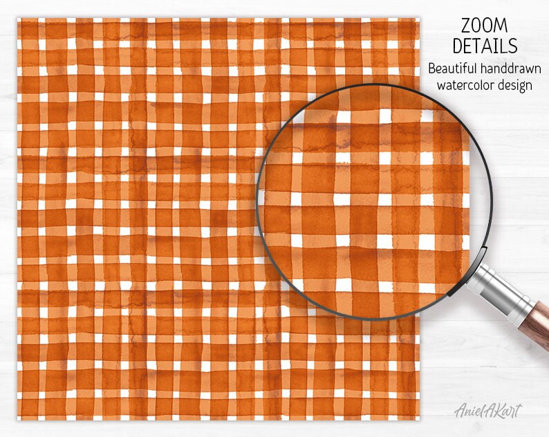 Watercolor Autumn Digital Paper Pack Cozy Fall Seamless Pattern Polka ...