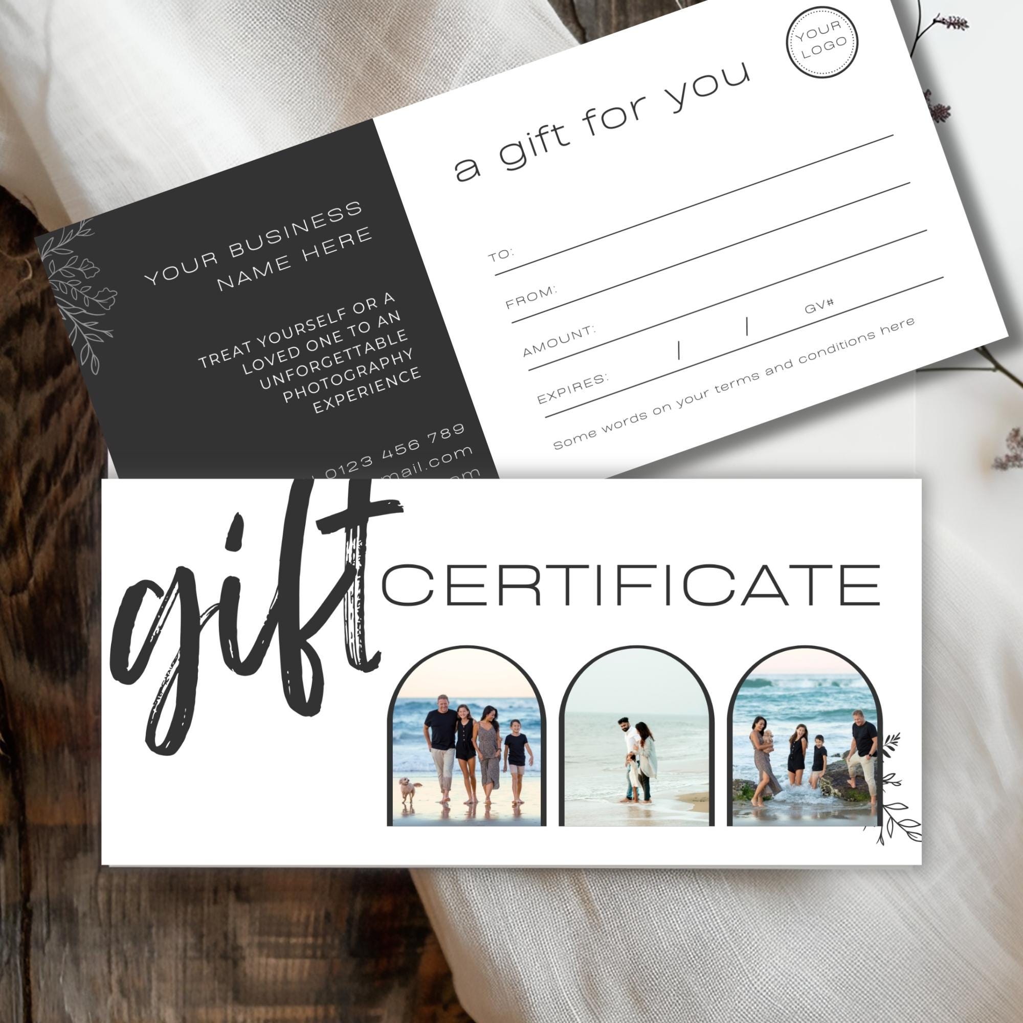 Photo Session Gift Certificate | Photography Gift Voucher | Photo ...