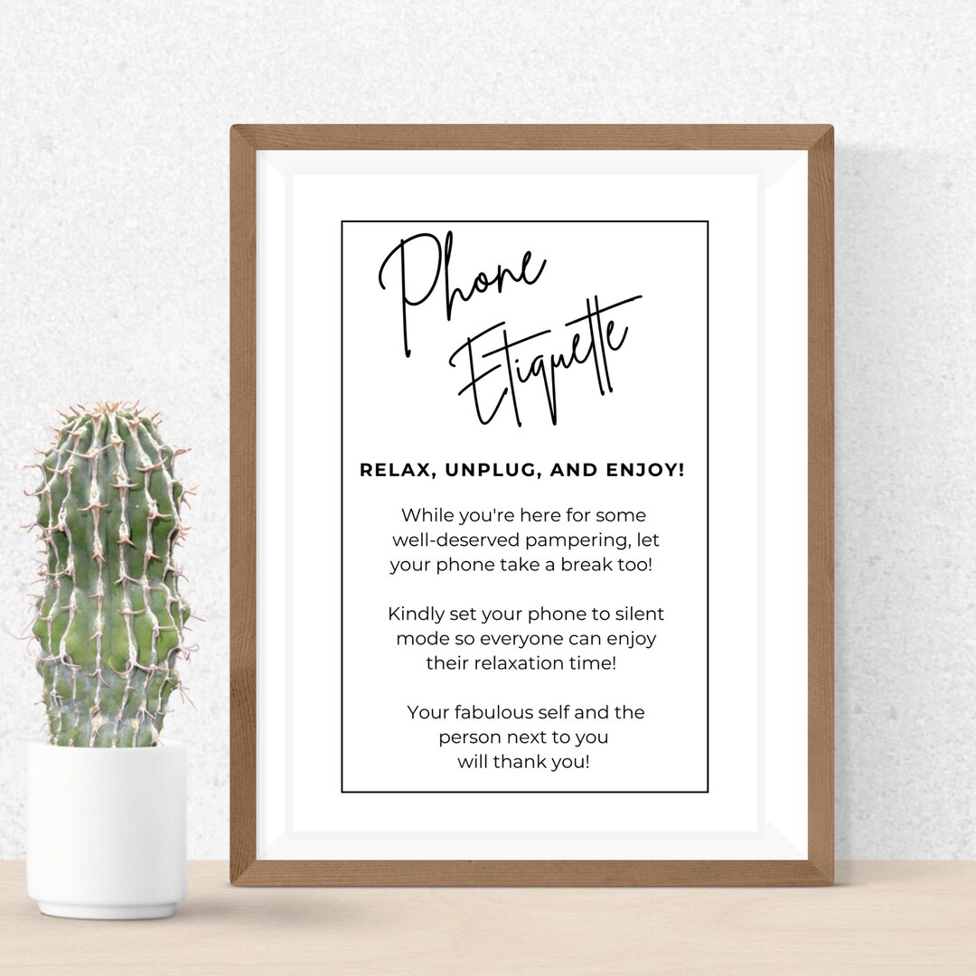Small Business Sign, Business Signage Template, Phone Etiquette, Salon ...