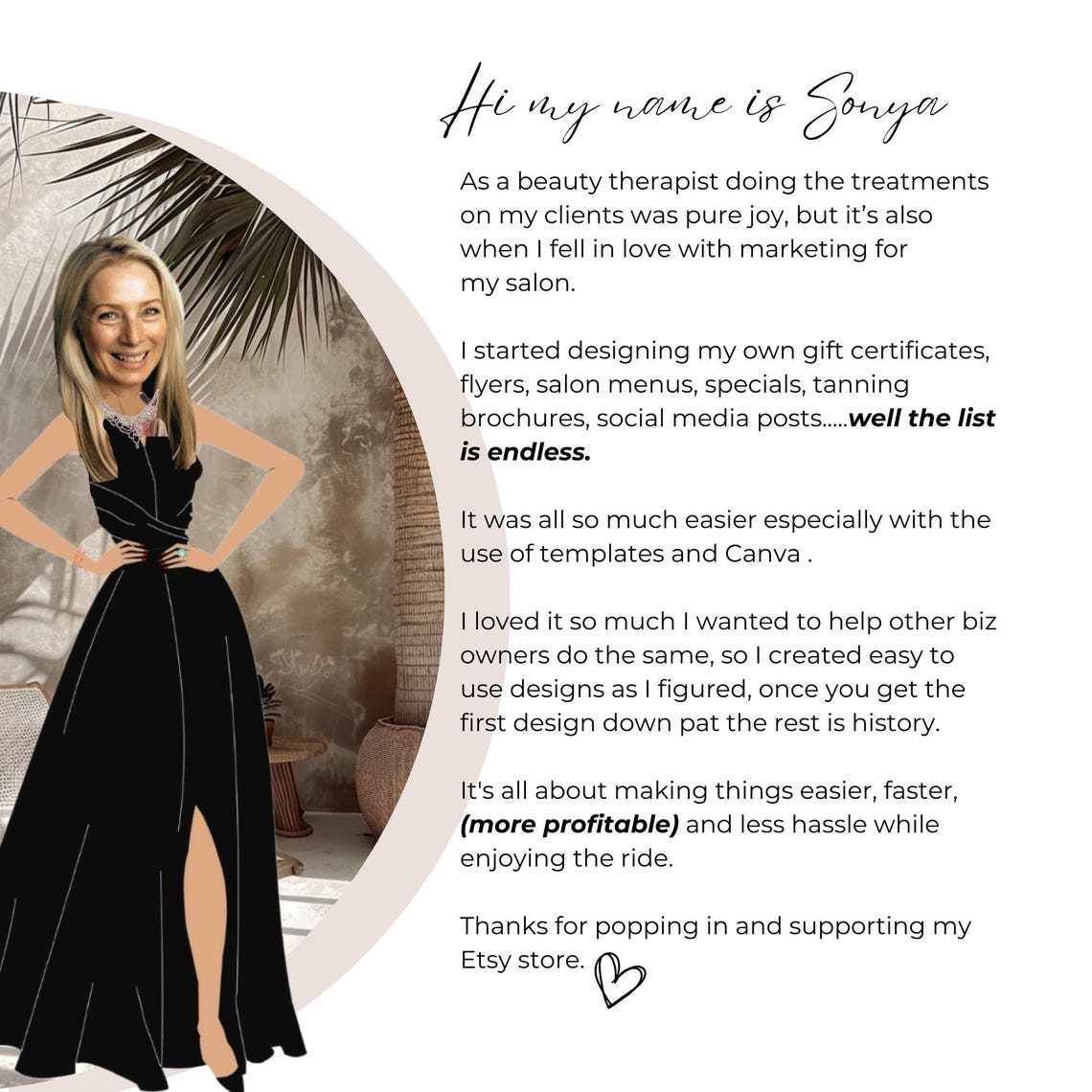Printable Feminine Gift Card | Canva Template | Feminine Gift ...