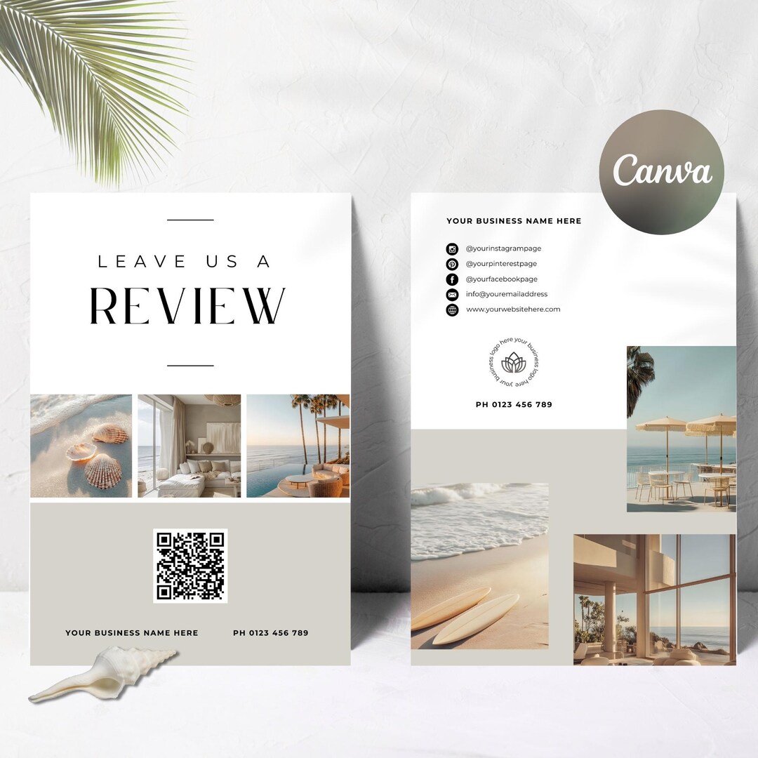 Ask for Review QR Code Sign Template, Google Review Sign, Facebook ...