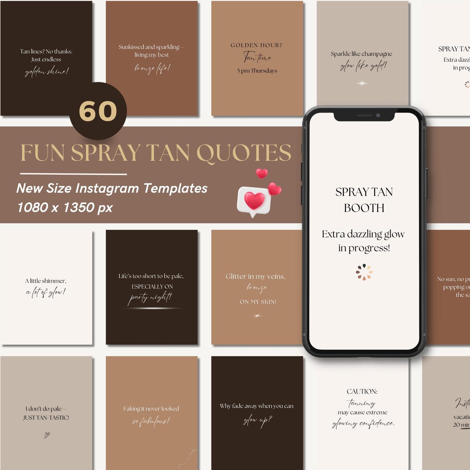 Spray Tan Quotes Instagram Templates | Tanning Salon Social Media ...