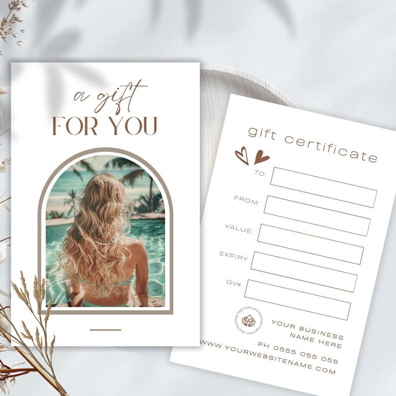 Spray Tan Gift Certificate Template | Airbrush Tanning Voucher ...