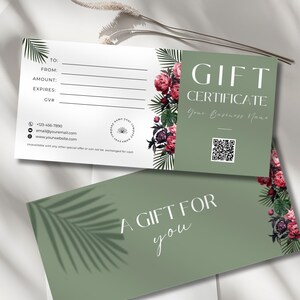 Editable Gift Certificate for Esthetician | Printable Gift Voucher ...