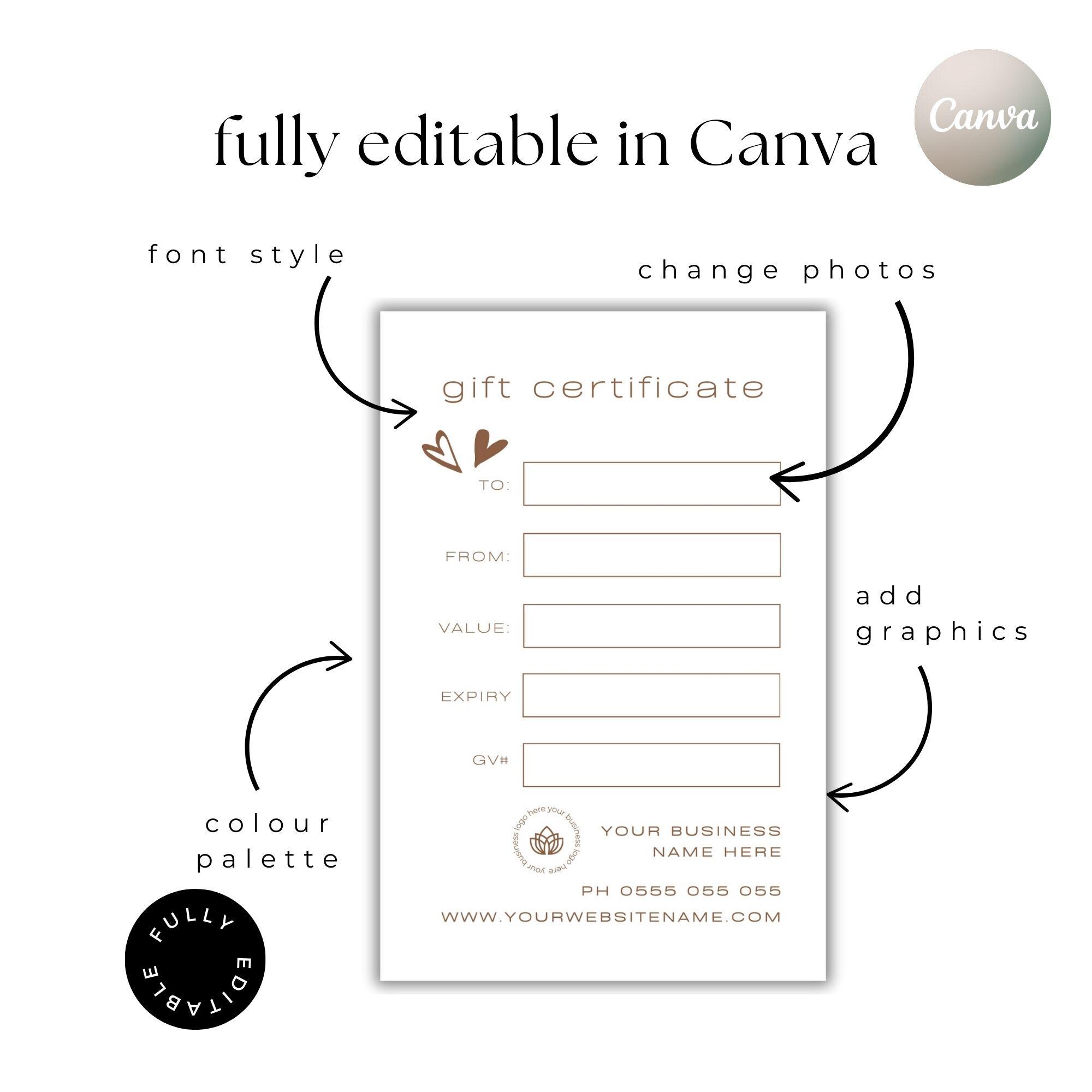 Spray Tan Business Gift Voucher Design | Gift Card for Spray Tan ...