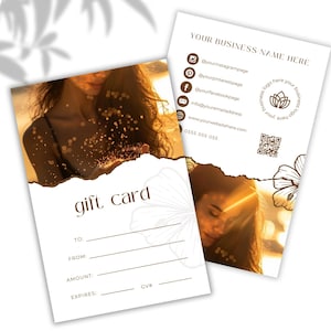 Spray Tan Gift Voucher Template, Editable Canva Gift Card (digital) - Etsy