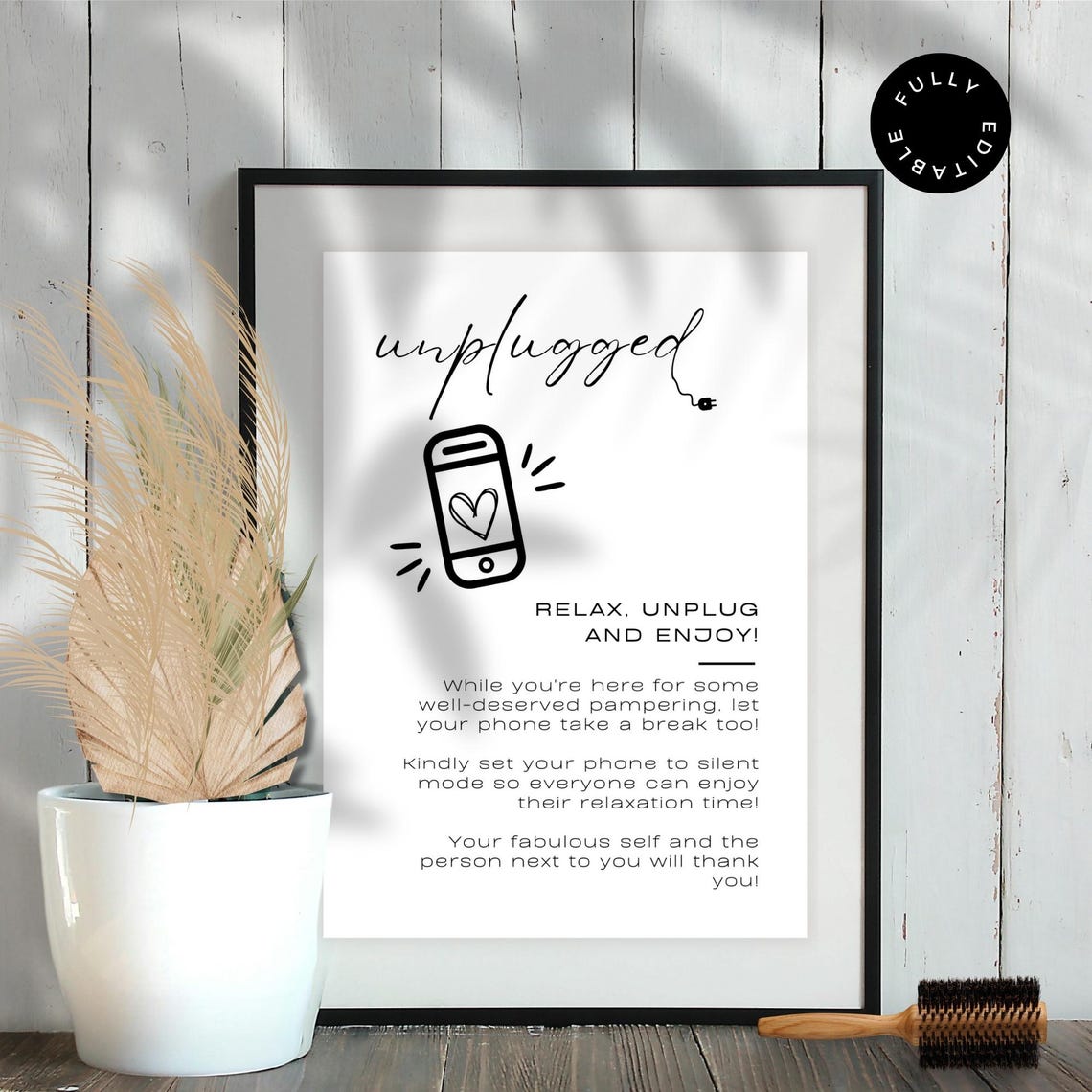 Salon No Cell Phone Sign | Printable Business Signage (editable) - Etsy
