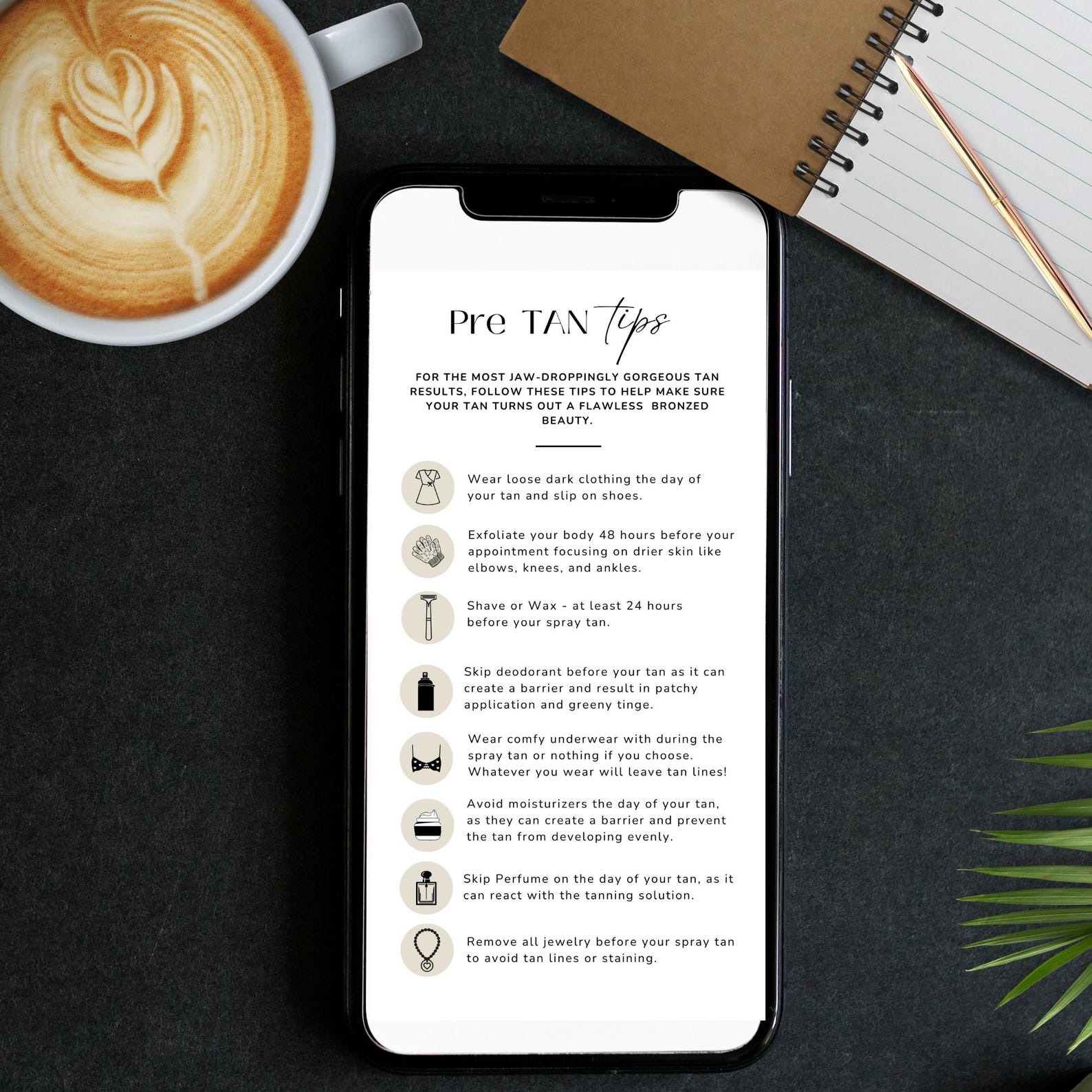 Editable Spray Tan Pre and Post Card Template | Digital Pre and Post ...