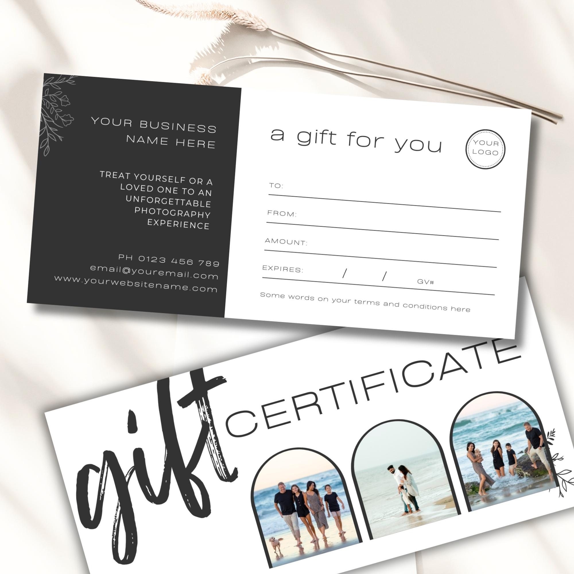 Photo Session Gift Certificate | Photography Gift Voucher | Photo ...