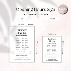 Small Business Sign, Business Signage Template, Business Hours Signage ...