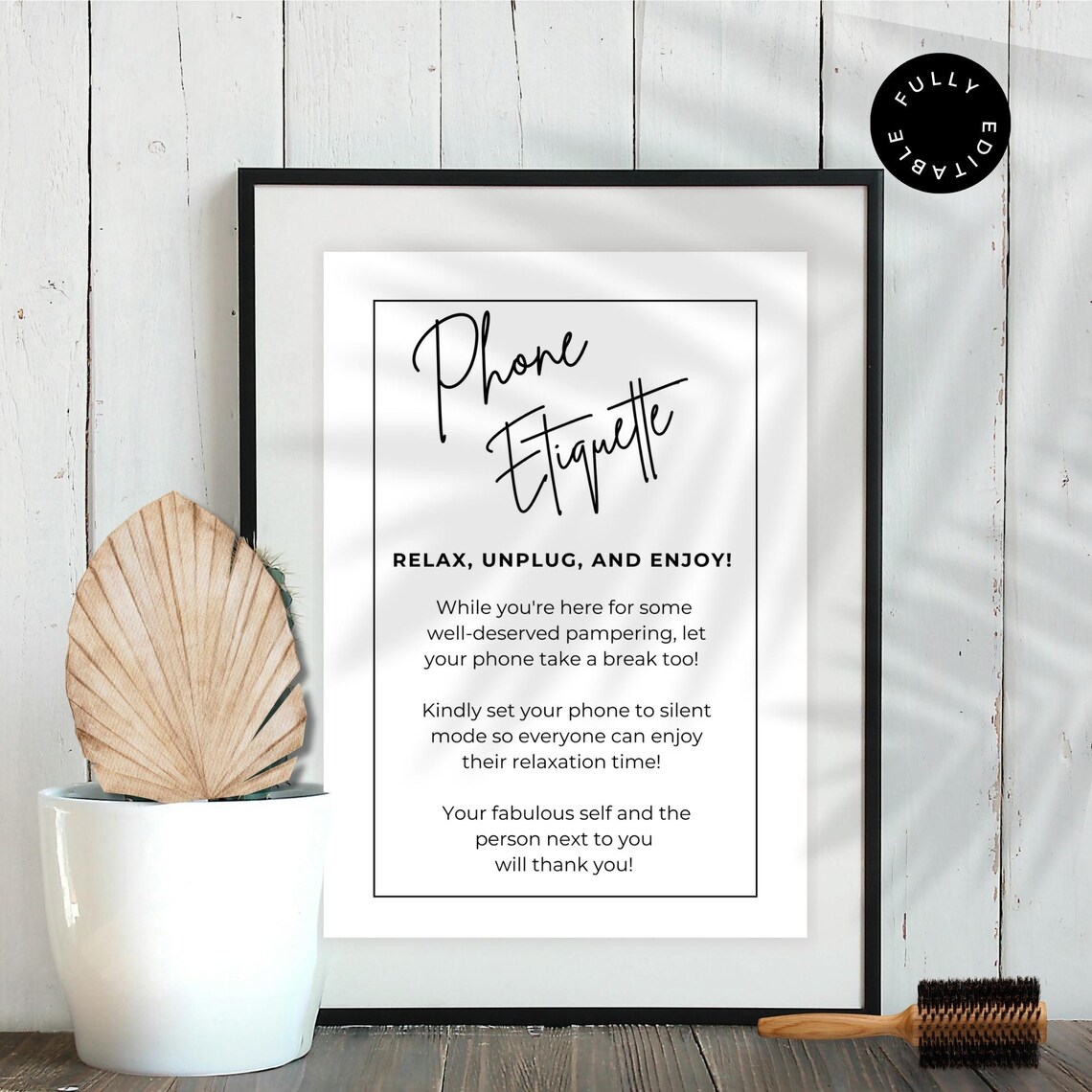 Small Business Sign, Business Signage Template, Phone Etiquette, Salon ...