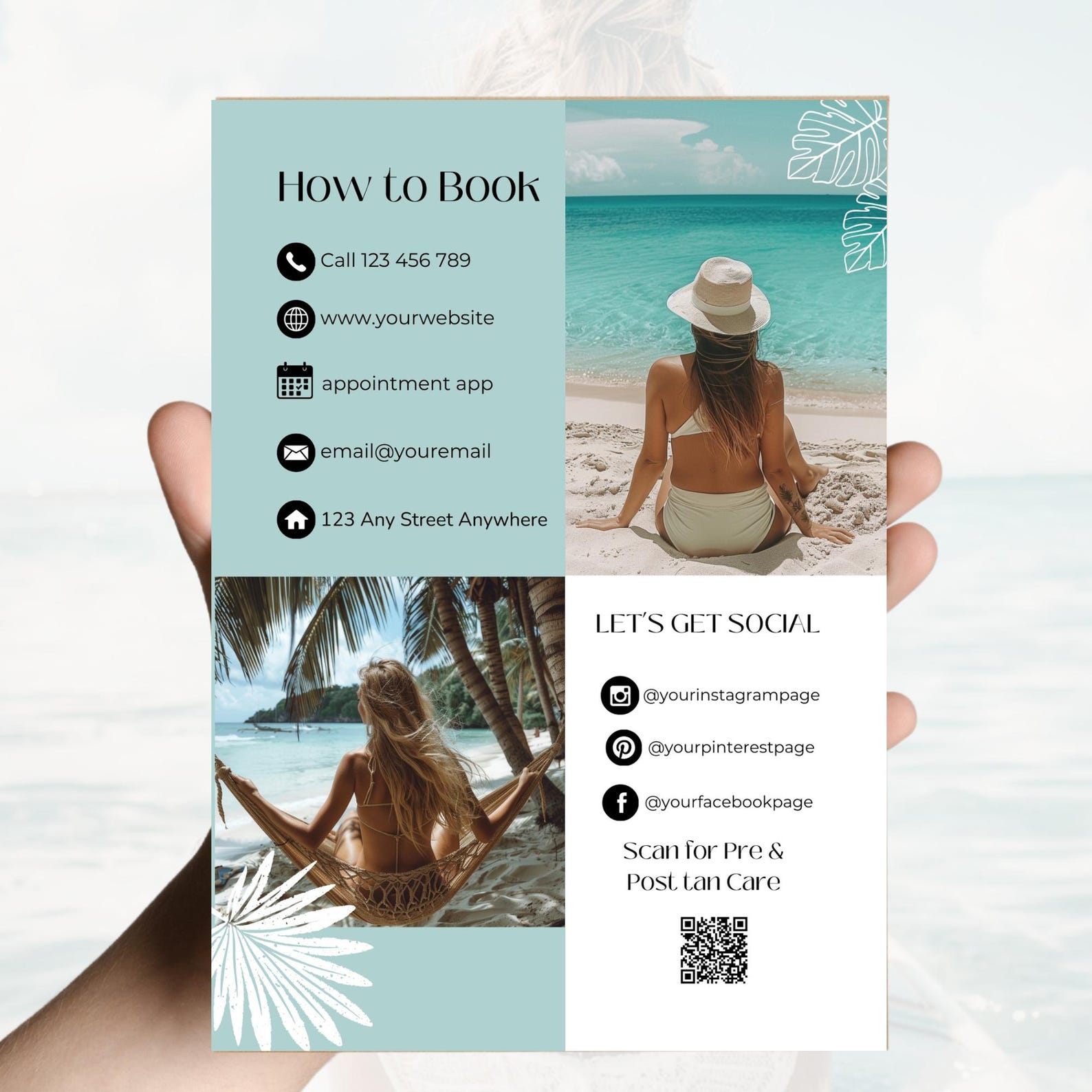 Spray Tan Business Flyer | Editable Template Beauty Business Marketing ...