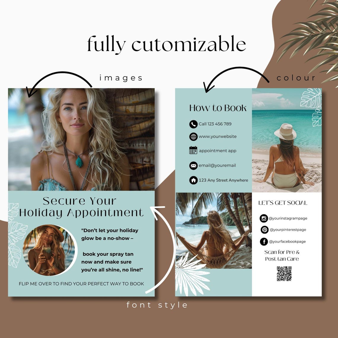 Spray Tan Business Flyer | Editable Template Beauty Business Marketing ...
