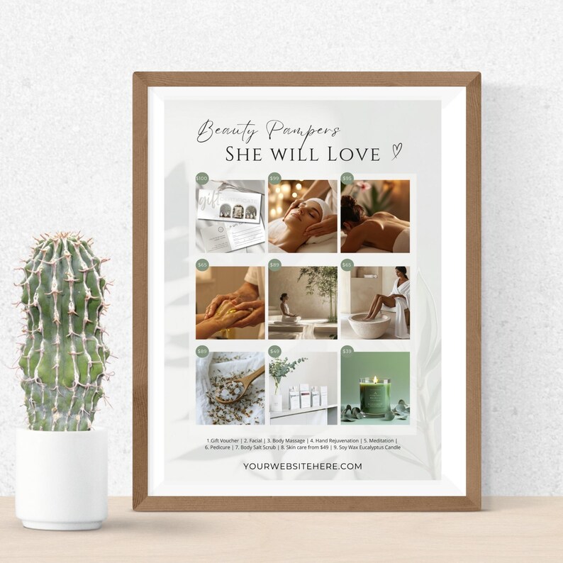 Editable Beauty Gift Guide Template | Canva Small Business (digital ...