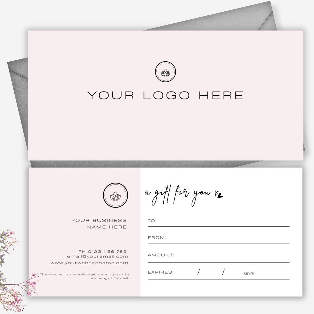 Esthetician Gift Voucher, Editable Gift Certificate, Printable Gift ...