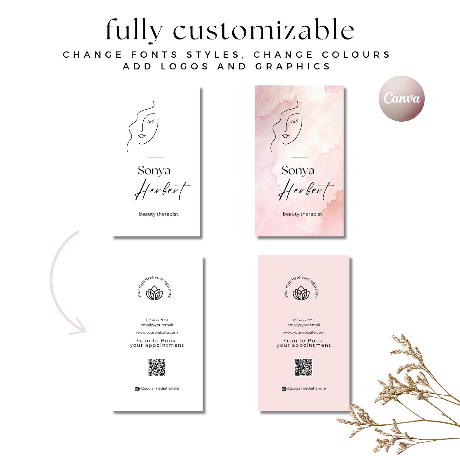 Business Card QR Code | Scan QR Code Card | Minimalist Business Card ...