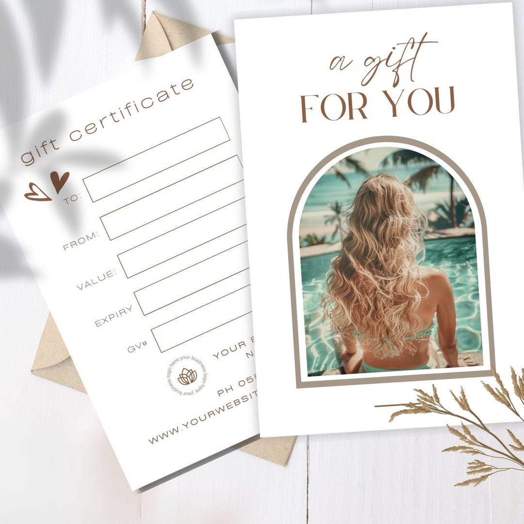 Spray Tan Business Gift Voucher Design | Gift Card for Spray Tan ...