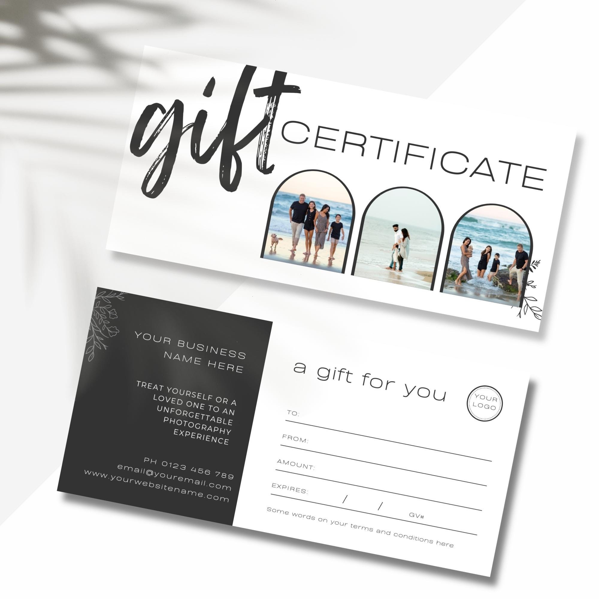 Photo Session Gift Certificate | Photography Gift Voucher | Photo ...