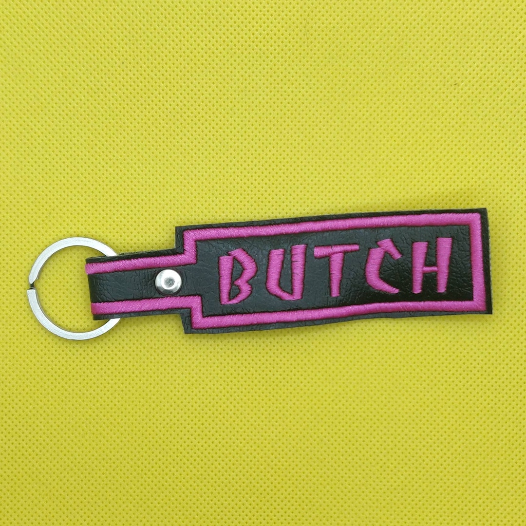 Butch Embroidered Keychain - Etsy