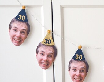 Personalised Face Banner / Birthday Banner / Banner/ Birthday ...