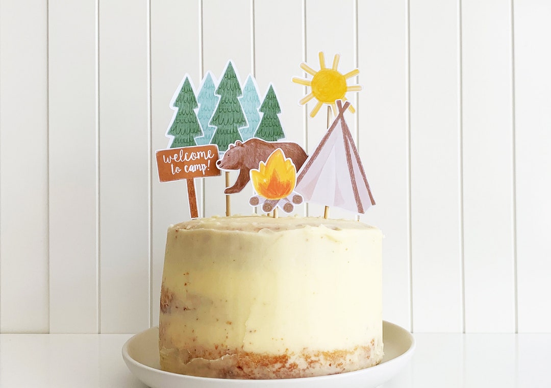 Camping Cake Toppers / Camping Topper /camp Cake Topper / Camp Party ...