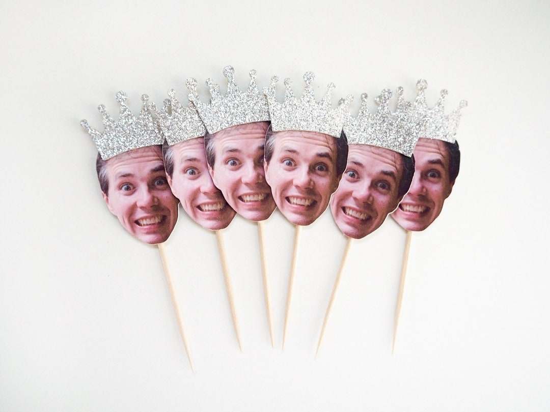 Personalised Face Cake Topper/ Crown Cake Topper / Crown Cupcake Topper ...