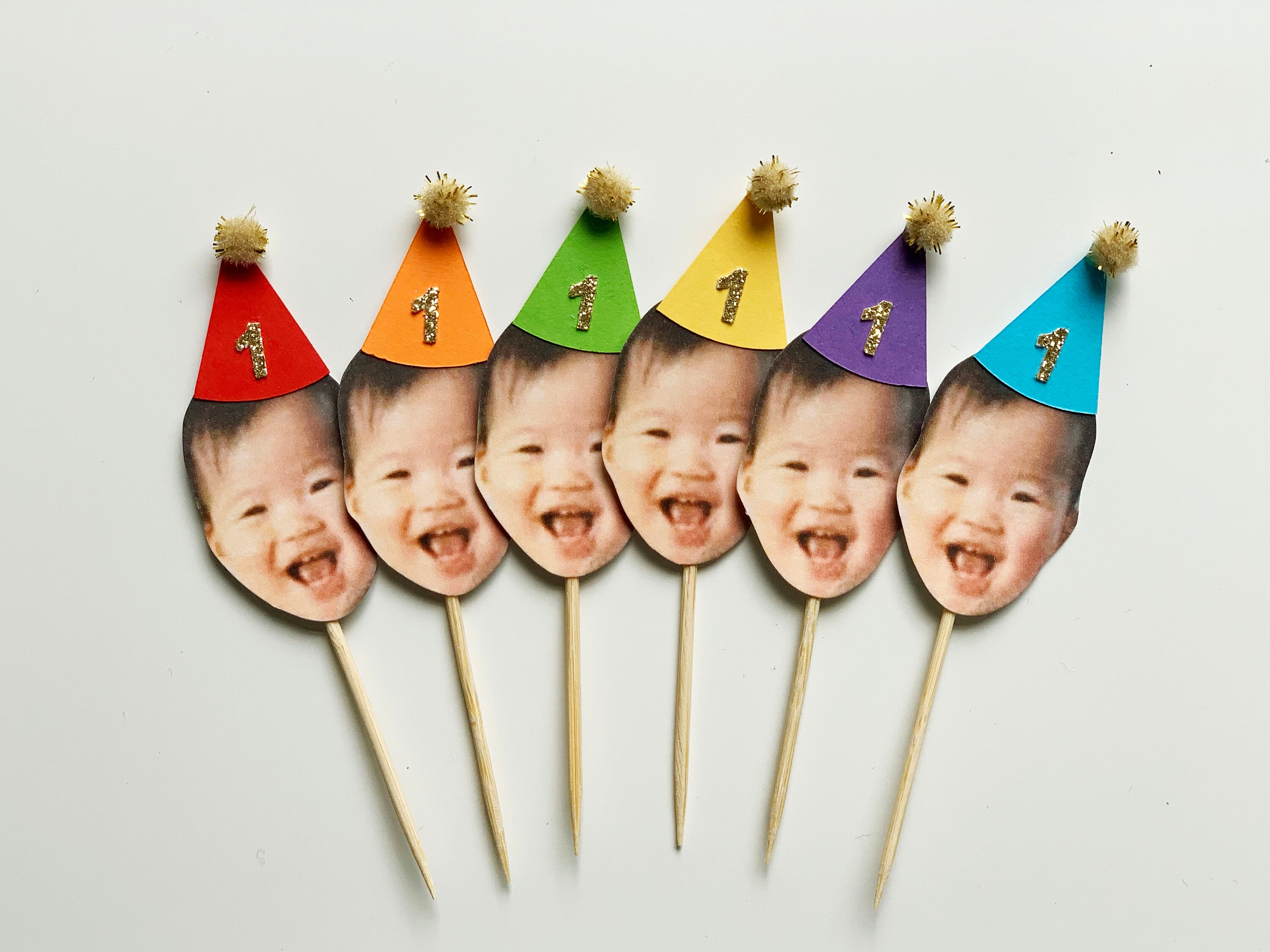 Personalised Face Cake Topper/ Face Cupcake Topper / Number - Etsy UK