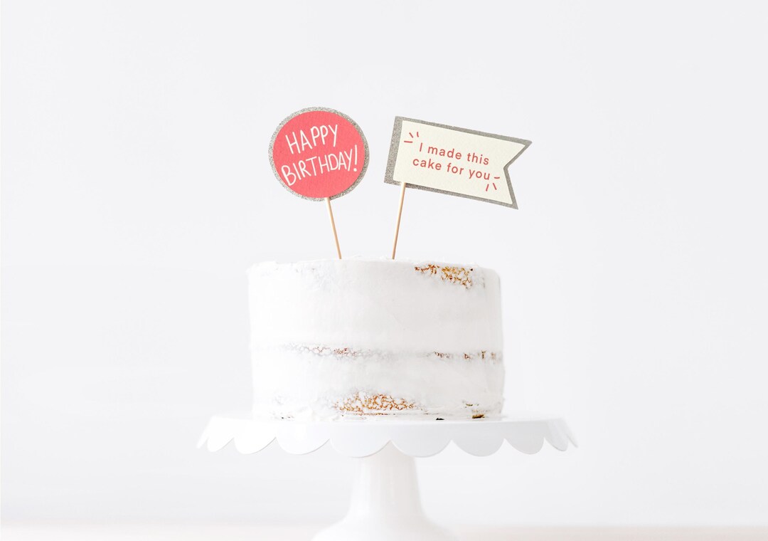 Birthday Cake Topper / Homemade Cake Topper / Birthday / Cake Topper ...