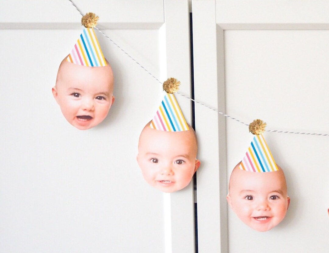 Personalised Face Banner / Birthday Banner / Banner/ Birthday ...