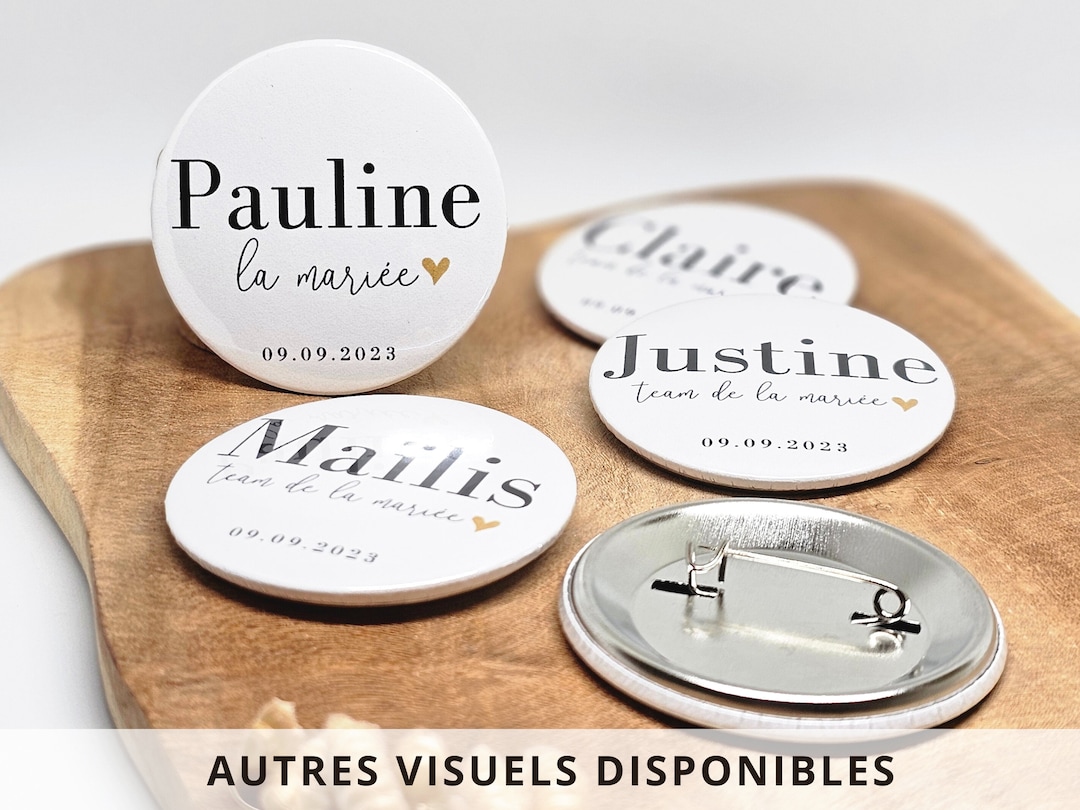 EVJF cadeau personnalisé / Team bride Future mariée EVG / Badge pins ...
