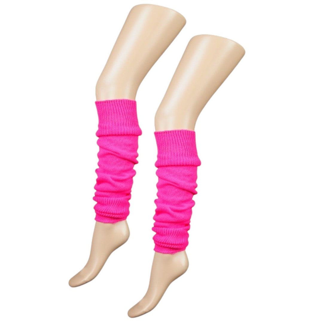 Girls Teen 80'S Dance Neon / Flo Leg Warmers Fancy Dress (made in Uk ...