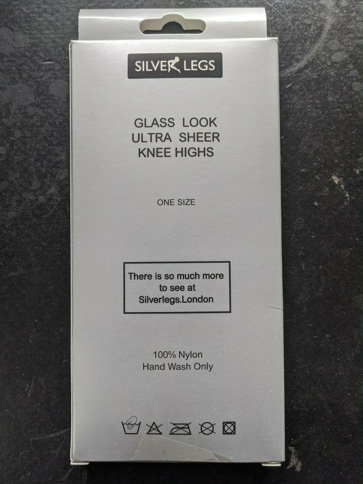 Silver Legs 2 Pair Pack Ultra Sheer Glass Translucent Knee Highs made ...