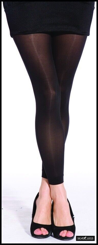 Silver Legs Italian 50 Denier Semi-opaque Footless Tights (one Size) 36 ...
