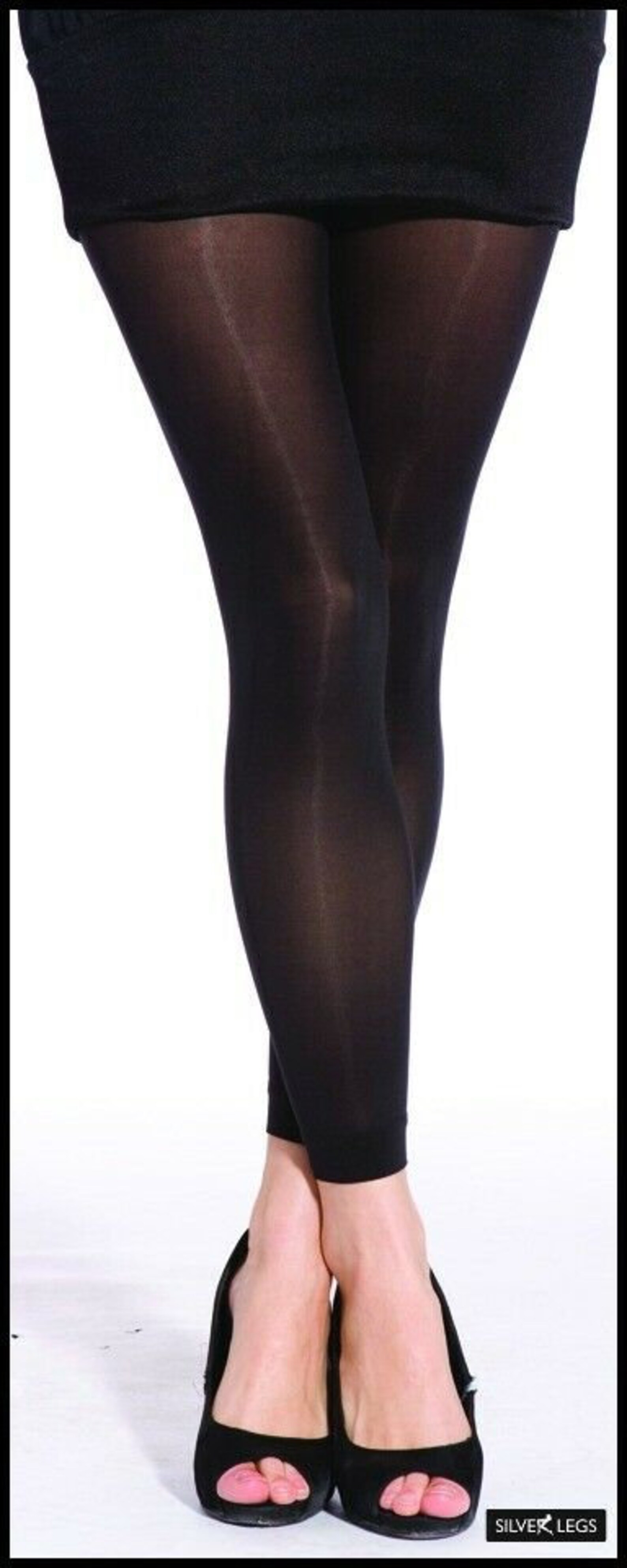Silver Legs Italian 50 Denier Semi-opaque Footless Tights one | Etsy