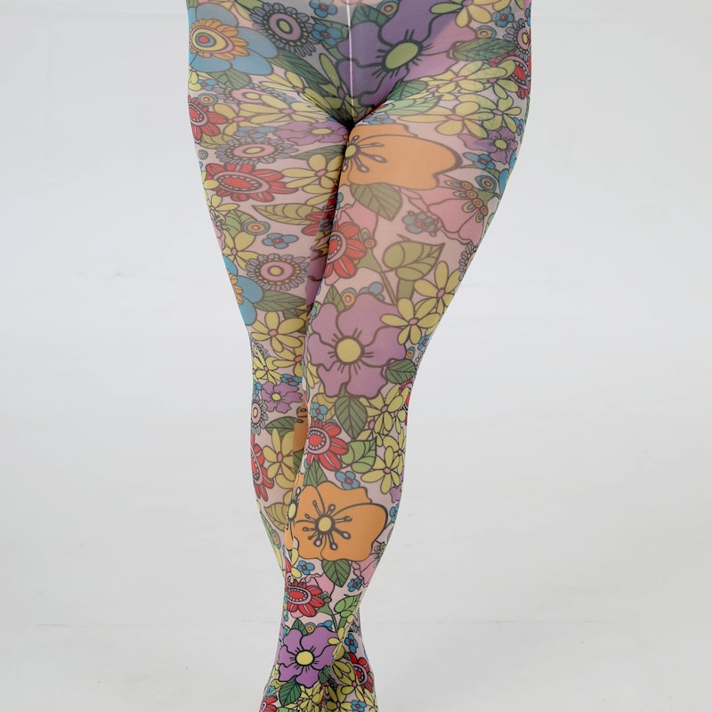 Floral Tights - Etsy