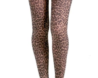 Leopard Print Tights - Etsy UK