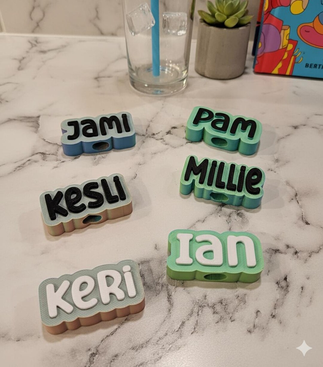 Personalized 3D Printed Straw Toppers | Custom Drink Accessories ...