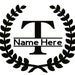 Laurel Wreath Monogram Vinyl Decal - Personalized Car Decal - Etsy