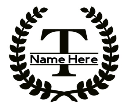 Laurel Wreath Monogram Vinyl Decal - Personalized Car Decal - Etsy